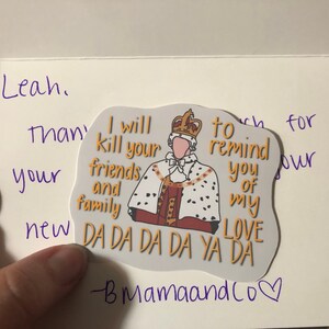 King George Hamilton Inspired Sticker - Etsy