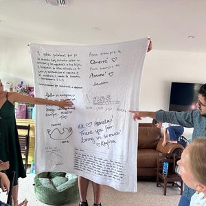 Actual Handwriting Message Blanket Written Wishes on A Throw - Etsy