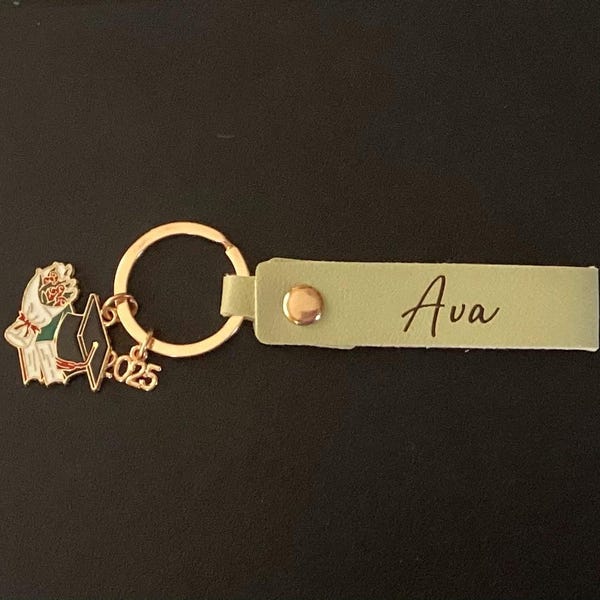 Personalized Name Leather Graduation Keychain,graduation Gift,2025 ...