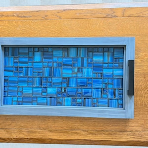 Ottoman Tray. Serving Tray. Vanity Tray. Black Wood. Iridescent Purple ...