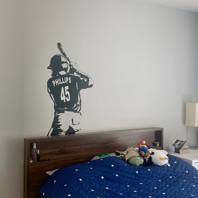 Baseball Wall Decal Custom Name Baseball Wall Decor Wall Art Baseball ...