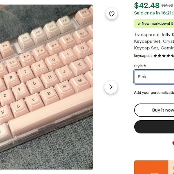 Transparent Jelly Keycaps Set, Mechanical Keyboard Keycaps Set, Crystal ...