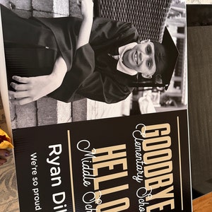 Middle School Graduation Yard Sign, Graduation Party Decor ...