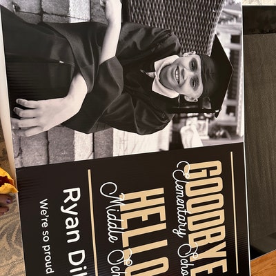 Middle School Graduation Yard Sign, Graduation Party Decor ...