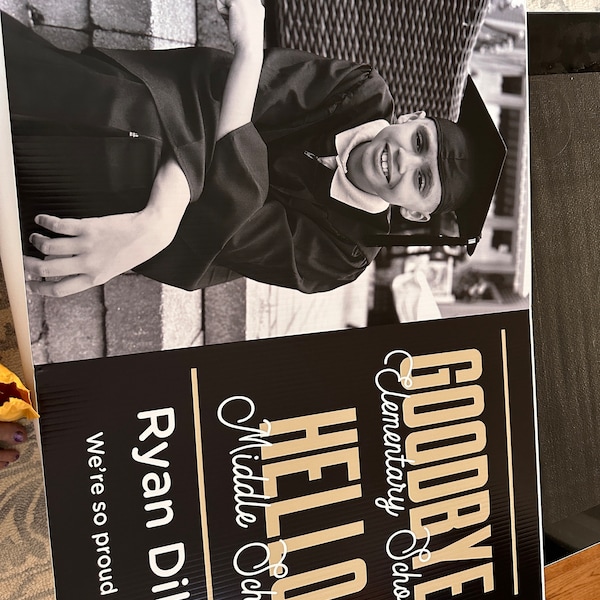 Middle School Graduation Yard Sign, Graduation Party Decor ...