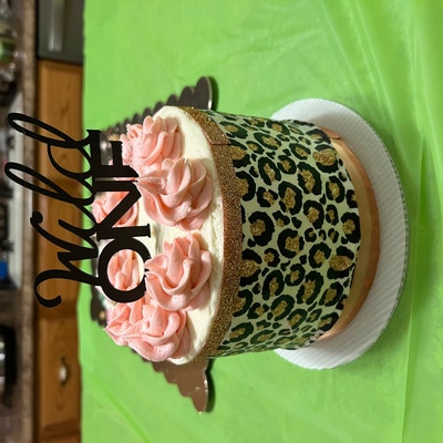 Leopard Print Edible Cake Wrap or Tropical Flowers Cake Topper - Etsy