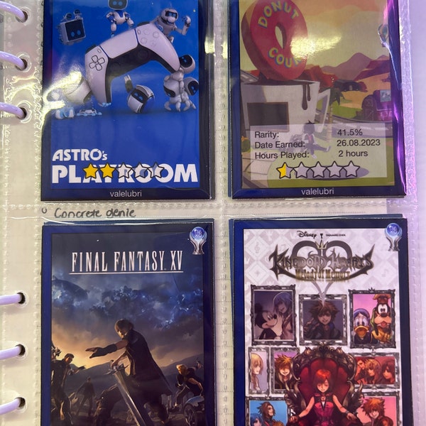 10 Personalised Platinum Trophy Cards - Etsy UK