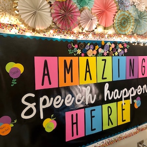 Teachers School Bulletin Board Cutouts DIY Kit amazing Things Happen ...