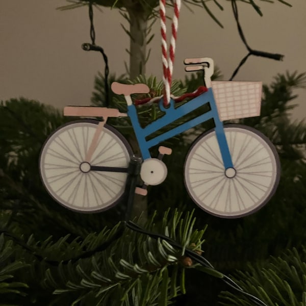 Personalised Bike Christmas Tree Decoration - Etsy