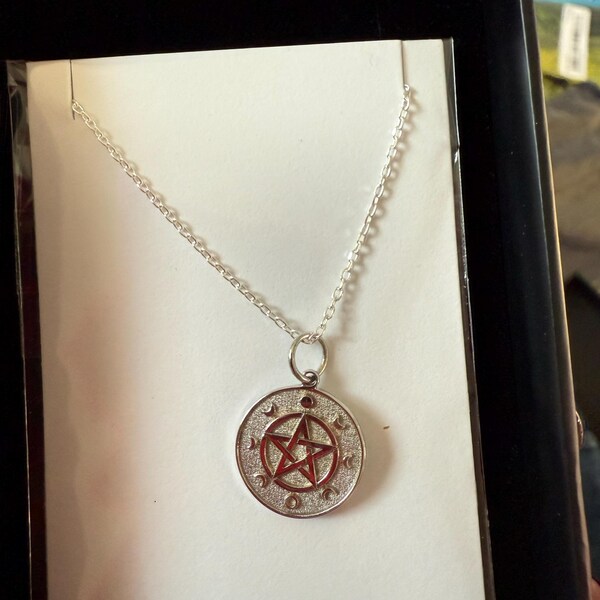 14k Gold Pentagram Necklace, Personalized Pentagram Pendant, Occult ...