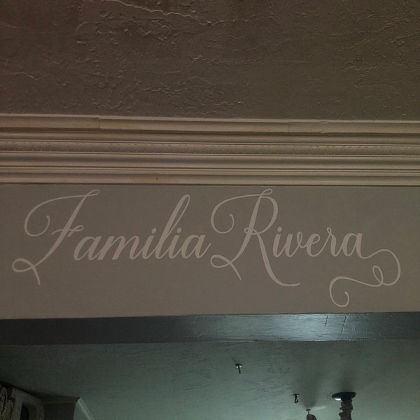 Personalized Family Name Wall Decal - Custom Family Name Vinyl Wall ...