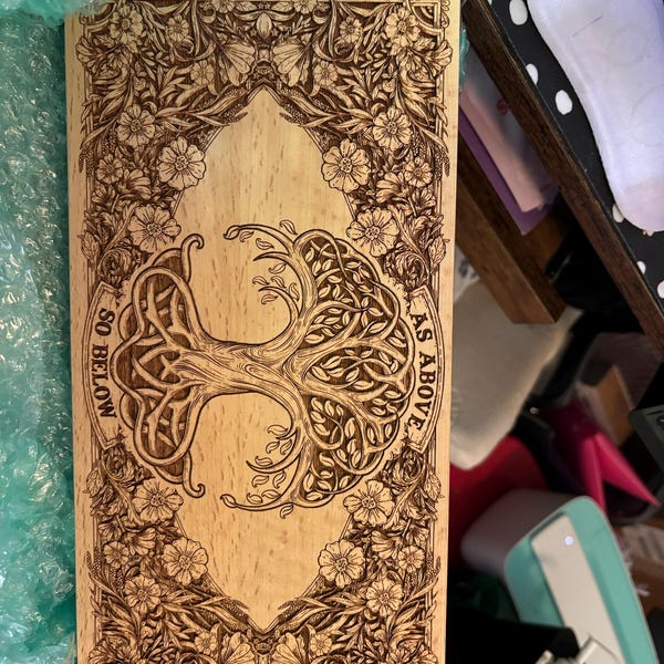 Ouija Board With Demons and Skulls Wooden Engraving Luxury Edition ...