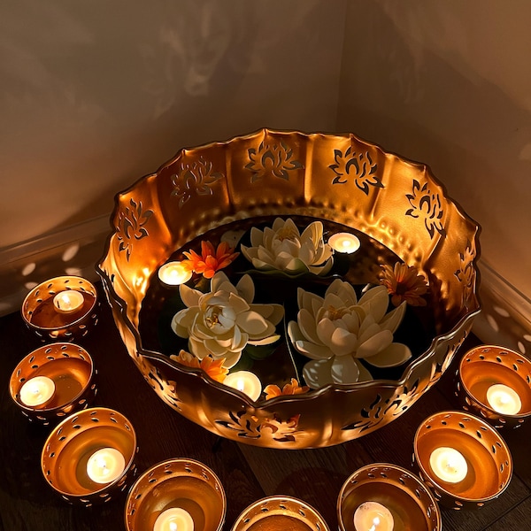 Indian Serving Bowl Copper Stainless Steel Hammered Karahi Indian ...