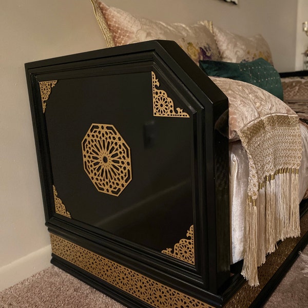 P-001/ Moroccan Geometric Wooden Panel / Carved Wood Panel / Craft ...