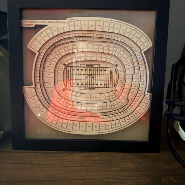 Football Stadium, 3D Model, Football Field, Laser Cut Football Stadium ...