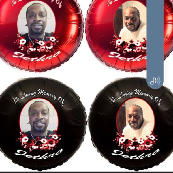 Custom Printed Foil Balloons, Two Photo Balloons. Personalized Balloons ...
