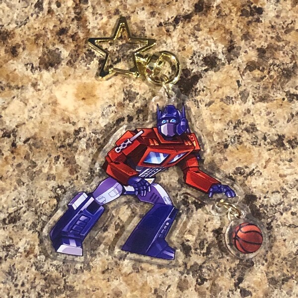 Optimus Prime Basketball Keychain - Etsy