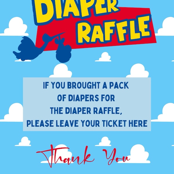 Editable Diaper Raffle Sign, It's a Boy Story Printable, Diaper Game ...