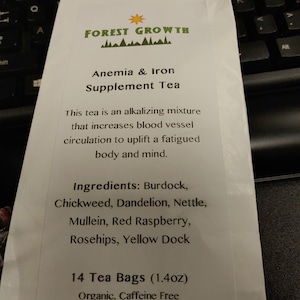 Anemia & Iron Supplement Herbal Tea - Etsy