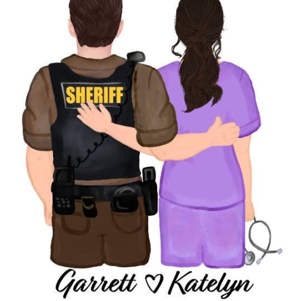 Personalized Police Officer Gifts Nurse Gifts Wall Art Police Prints ...