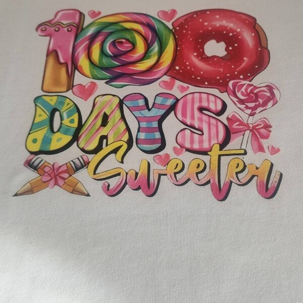 100 Day's Sweeter Png Sublimation Design Download, Sweeter Design ...