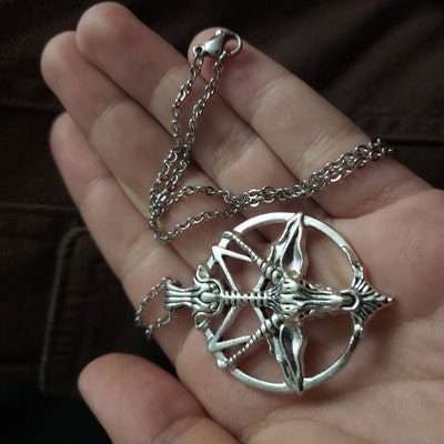 Inverted Cross Necklace, Upsidedown Cross Necklace, Satanic Necklace - Etsy