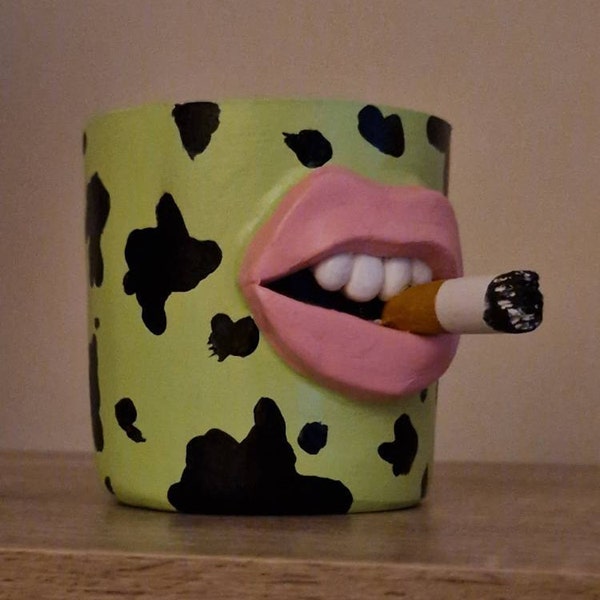 Quirky Lip Mouth Pot Home Decor - Etsy