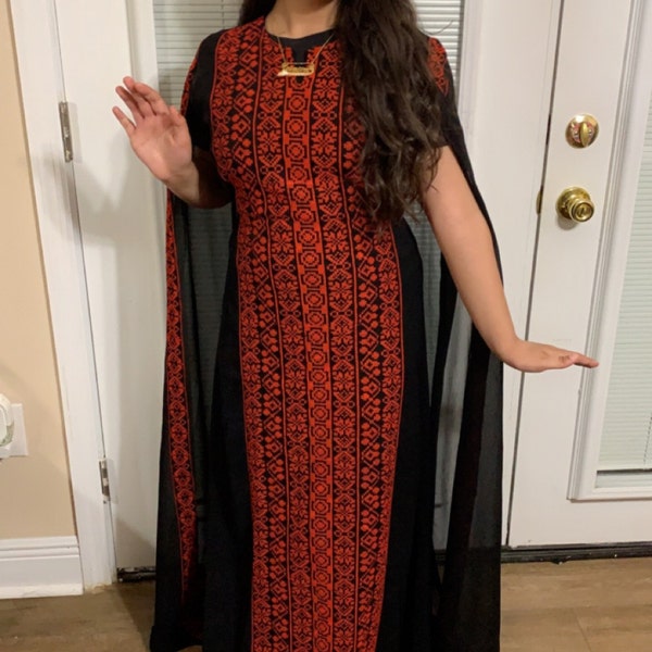 Oriental Palestinian Princess Embroidery Dress Thobe Tatreez Gift for ...
