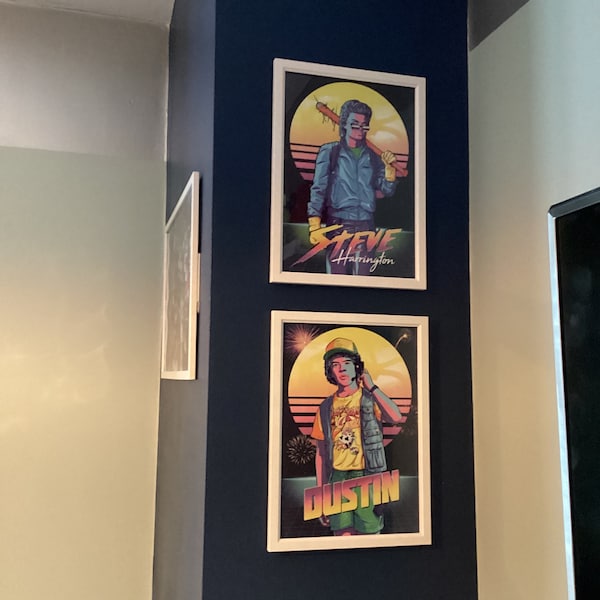 Steve A3 A4 Poster Print Retro 80s Wall Print Fan Made Digital Drawing ...