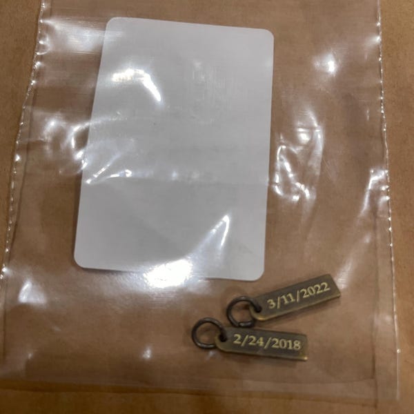 Custom Laser Engraved Tag , Jewelry Personalized Tag ,round 2 Hole ...