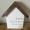 Little Wooden Name House|family Name House|personalized Wood House|wood ...