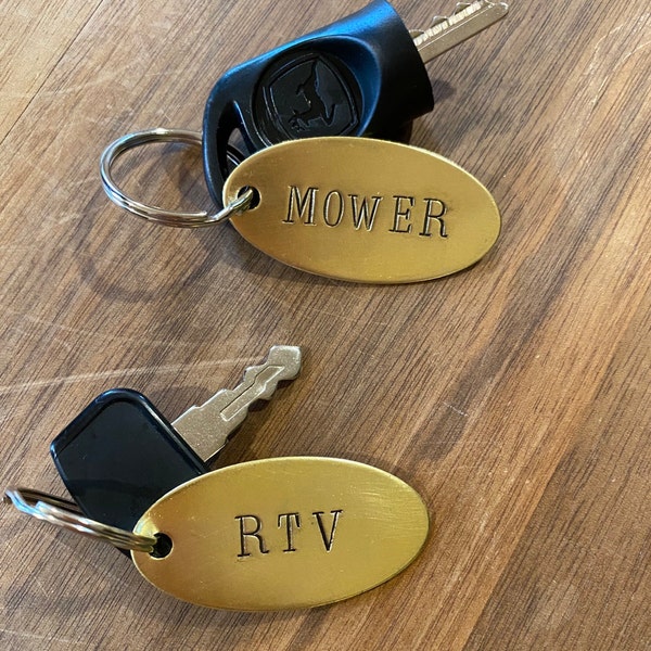 Custom Hand Punched Brass and Metal Tag - 2"x1" Oval or Rectangle Hand ...