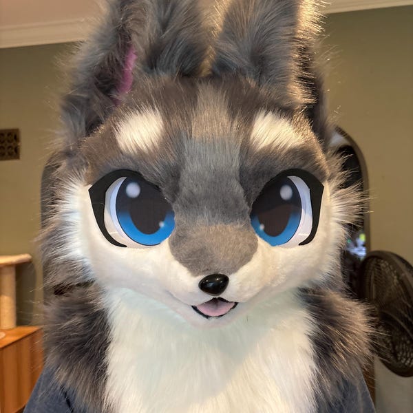 Fursuit Head Premade Canine Brown Head Dog Wolf Furry Partial Fursona ...