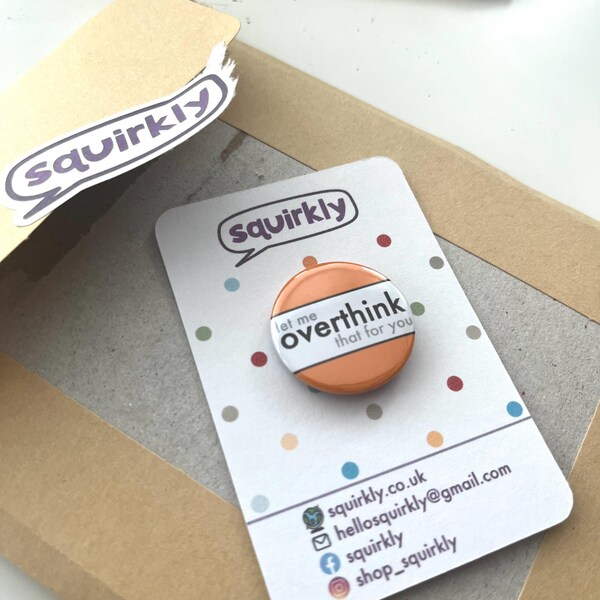 Neurosparkly Badge (or Magnet, Pocket Pebble or Keyring). Lanyard Badge ...