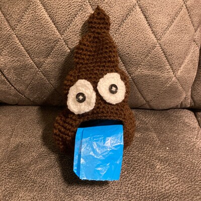 Poop Emoji Poop Bag Dispenser Crochet Pattern - Etsy