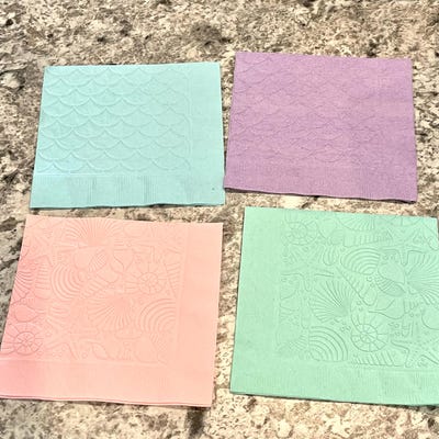Floral Peony Napkin Embossed Paper Napkins Garden Party Picnic Birthday ...