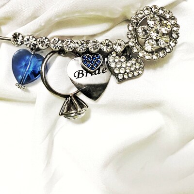 Something Blue Bridal Pin, Bridal Pin for Her, Bridal Pin, Bride Pin ...