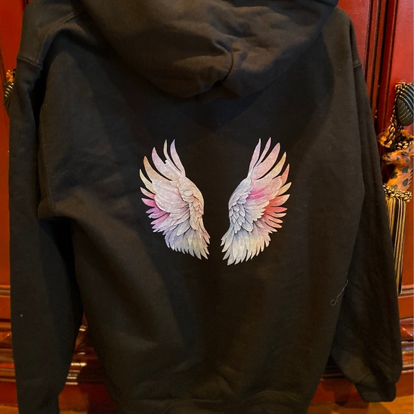 Angel Wings, Angel Wings Hoodie, Whimsical Hoodie, Ombre Angel Wings ...