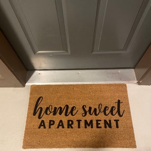 Home Sweet Apartment Doormat, Welcome Mat, Housewarming Gift, Welcome ...