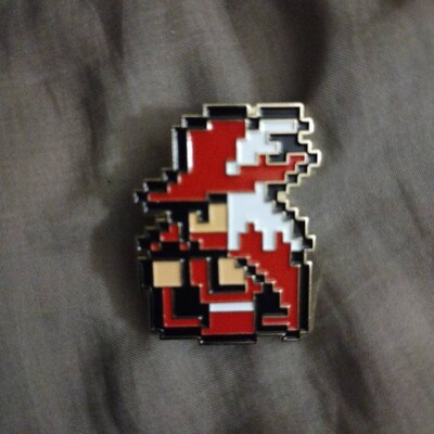 Retro 80s Final Fantasy 1 NES Inspired 8-bit Enamel Pin Red Mage Lapel ...