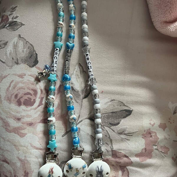 New! Beautiful Beatrix Potter Peter Rabbit Personalised Dummy Pacifier ...