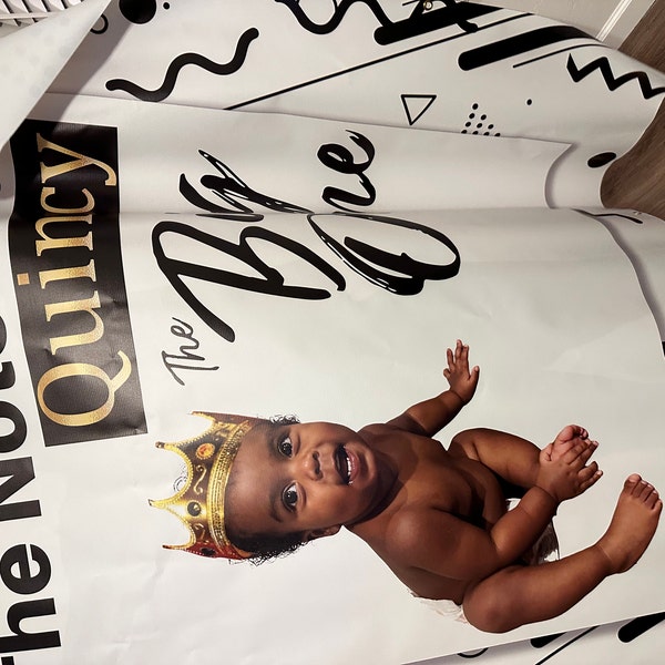 Notorious BIG 1st Birthday Backdrop - Photo Backdrop for Baby's 1st ...