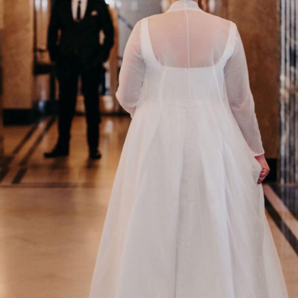 Pearl Beaded Sheer Tulle Pearl Topper/modern Bridal Top/white Pearls ...