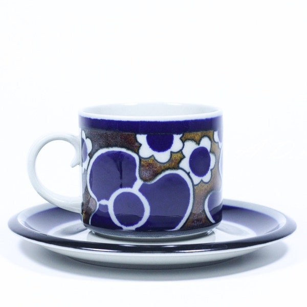 Vintage, Gustavsberg "prunus" Nine (9) Saucers 12 Cm/5"/designed by ...