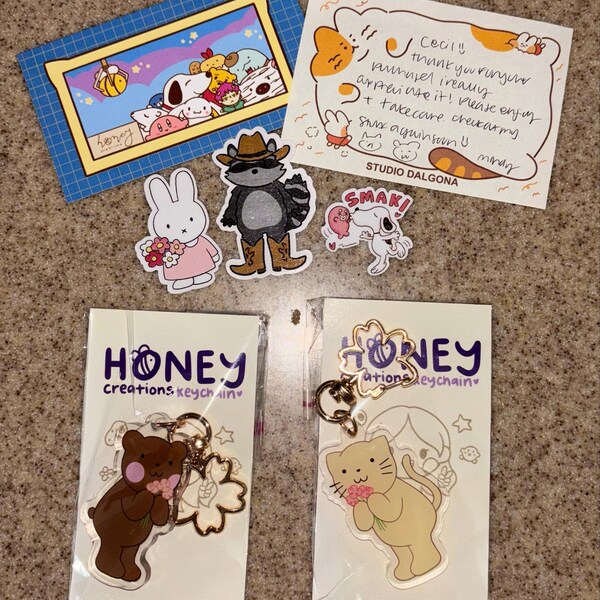 Dog Kitty Emotion Sticker Set Ovo - Fan Art, Aesthetic Bee Dog Kitty ...