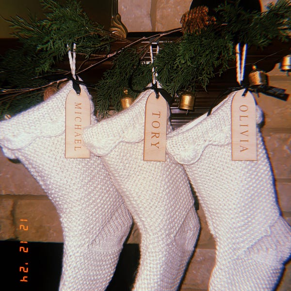 Stocking Name Tags, Personalized Stocking Tags, Christmas Stocking Tags ...