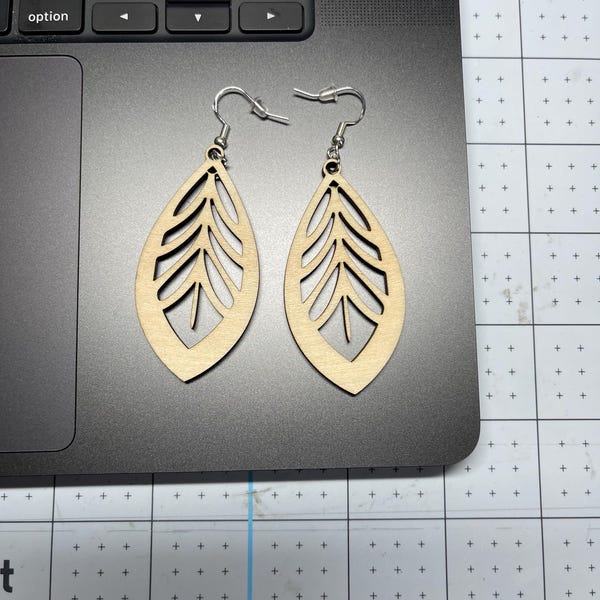 10 Elegant Wooden Earring Templates Bundle | Laser Cut Dangle Designs ...