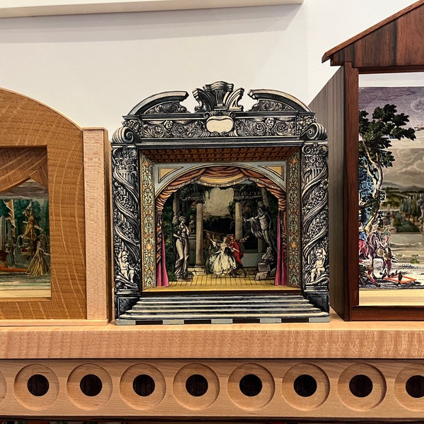 Théâtre Miniature Antique «marquise De Pompadour» Avec Decor "ballade à ...