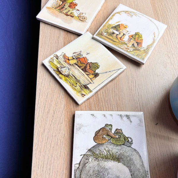 Frog & Toad (a)-ceramic Coasters- Set of 4 Variety - Etsy