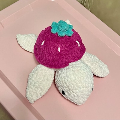 Crochet Strawberry Turtle Pattern PDF Download Beginner Friendly ...
